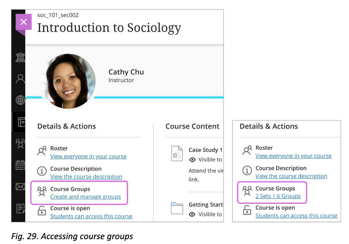 Create course groups