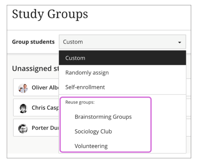 Fig. 36. Reusing a group