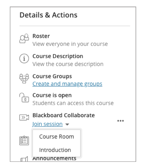 Fig. 40. Joining a Blackboard Collaborate session.