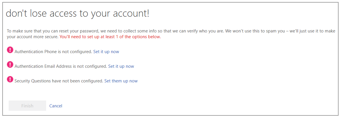 Please note: if you click ‘Cancel’ you have not registered for password ...