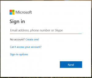 Option A: Click on ‘Can’t access your account?’