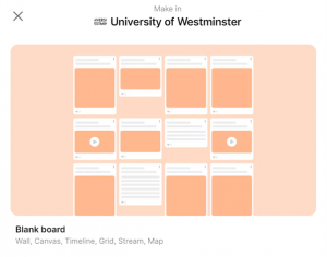4. Give your Padlet a title and select a format.